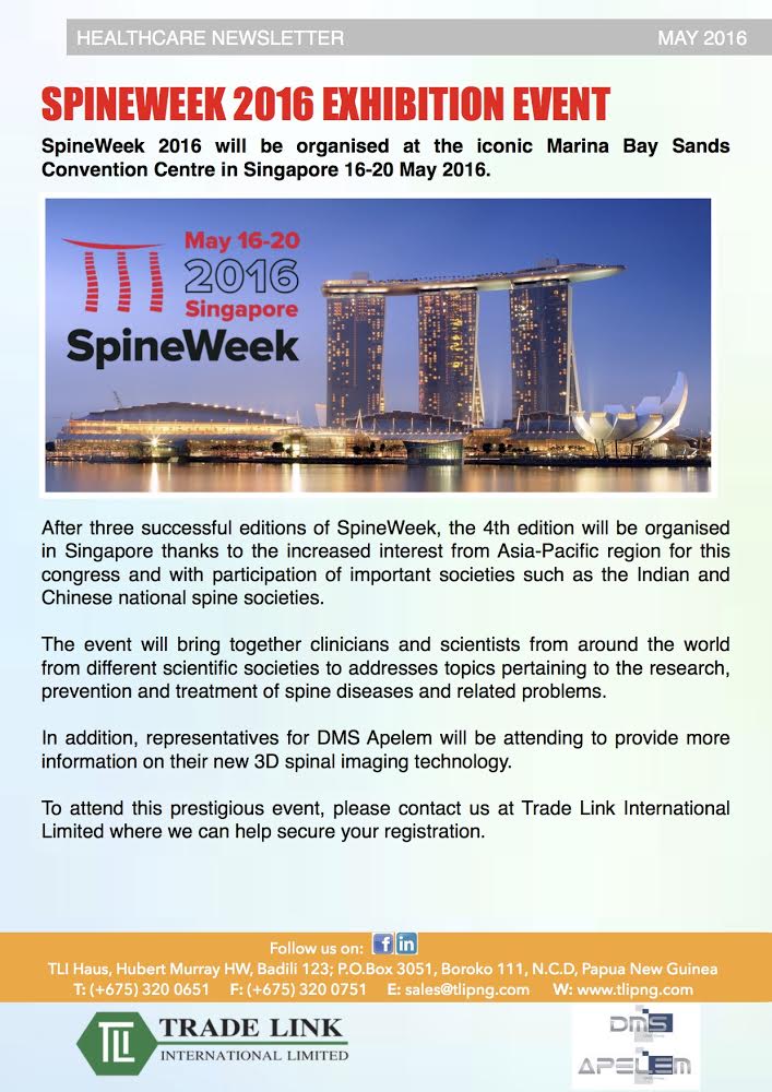 Spine Week - May 2016 - Trade Link International Ltd